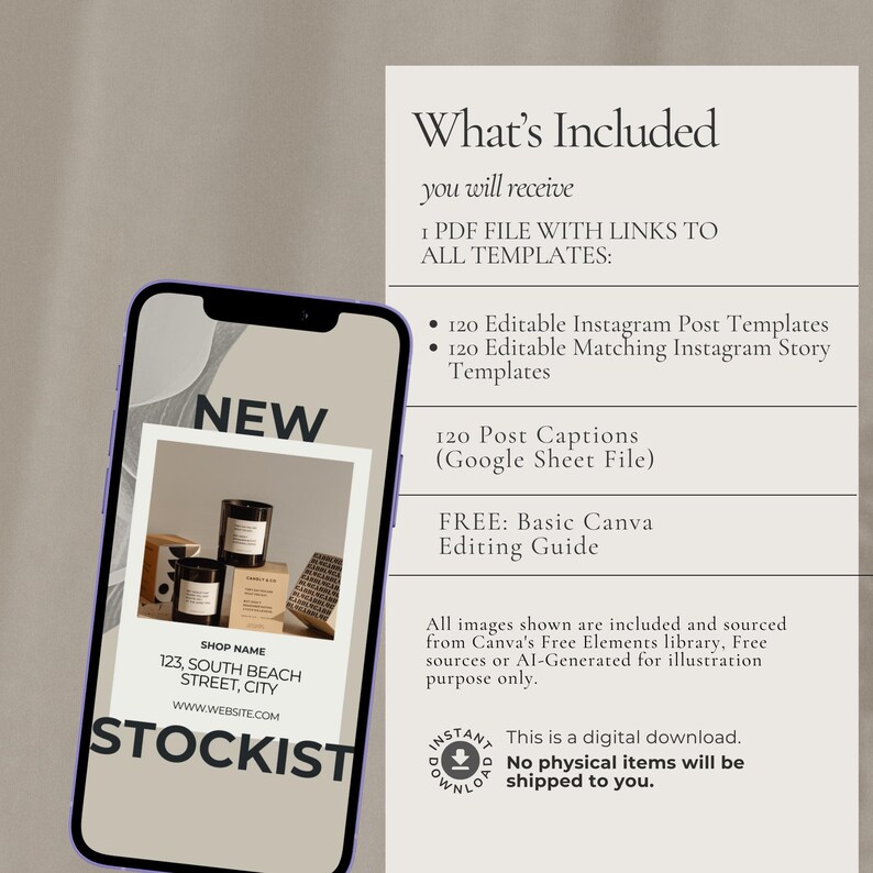 Candle Instagram Template Bundle, Canva Social Media Templates, Social ...