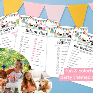 Dog Birthday Party Games Printable Puppy Party Games Puppy Shower Games ...