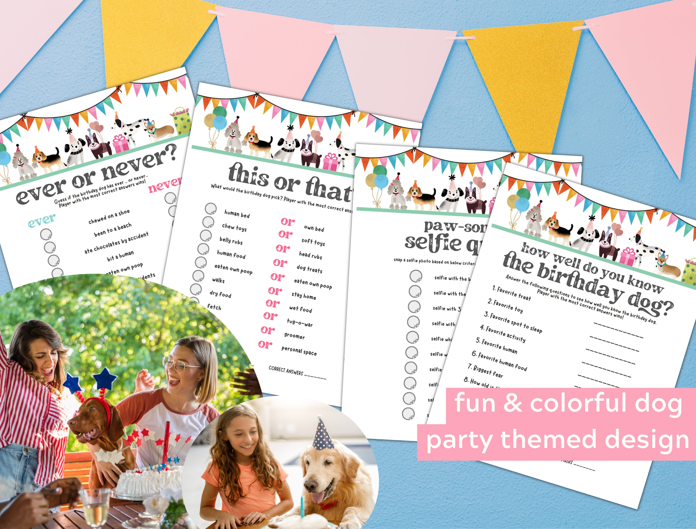 Dog Birthday Party Games Printable Puppy Party Games Puppy - Etsy Canada