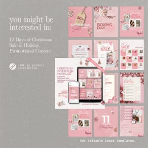Christmas Instagram Templates, Canva Holiday Social Media Templates ...