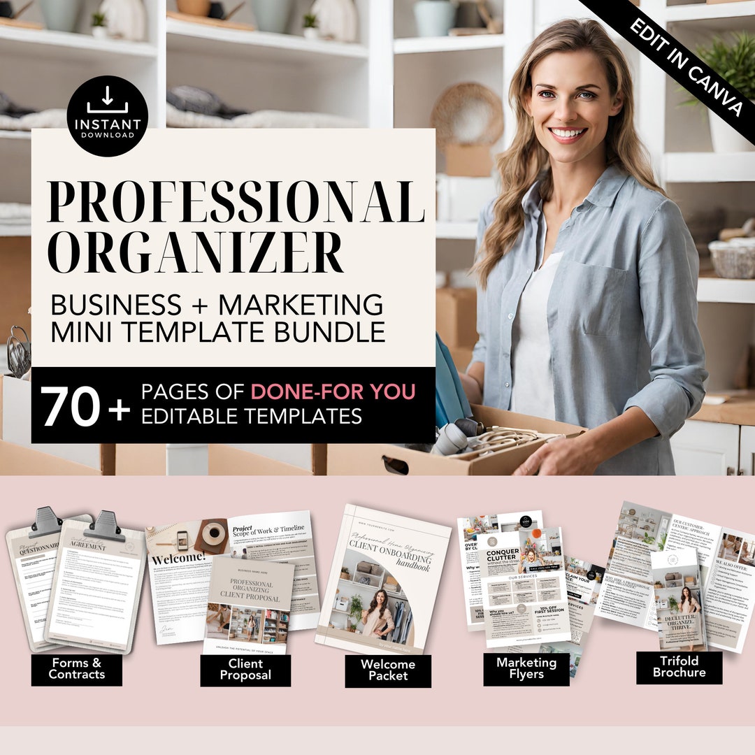 Professional Organizer Forms Bundle With Home Organizer Flyer ...