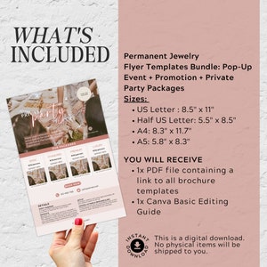 Permanent Jewelry Flyer, Permanent Jewelry Pop up Flyer, Business Flyer ...