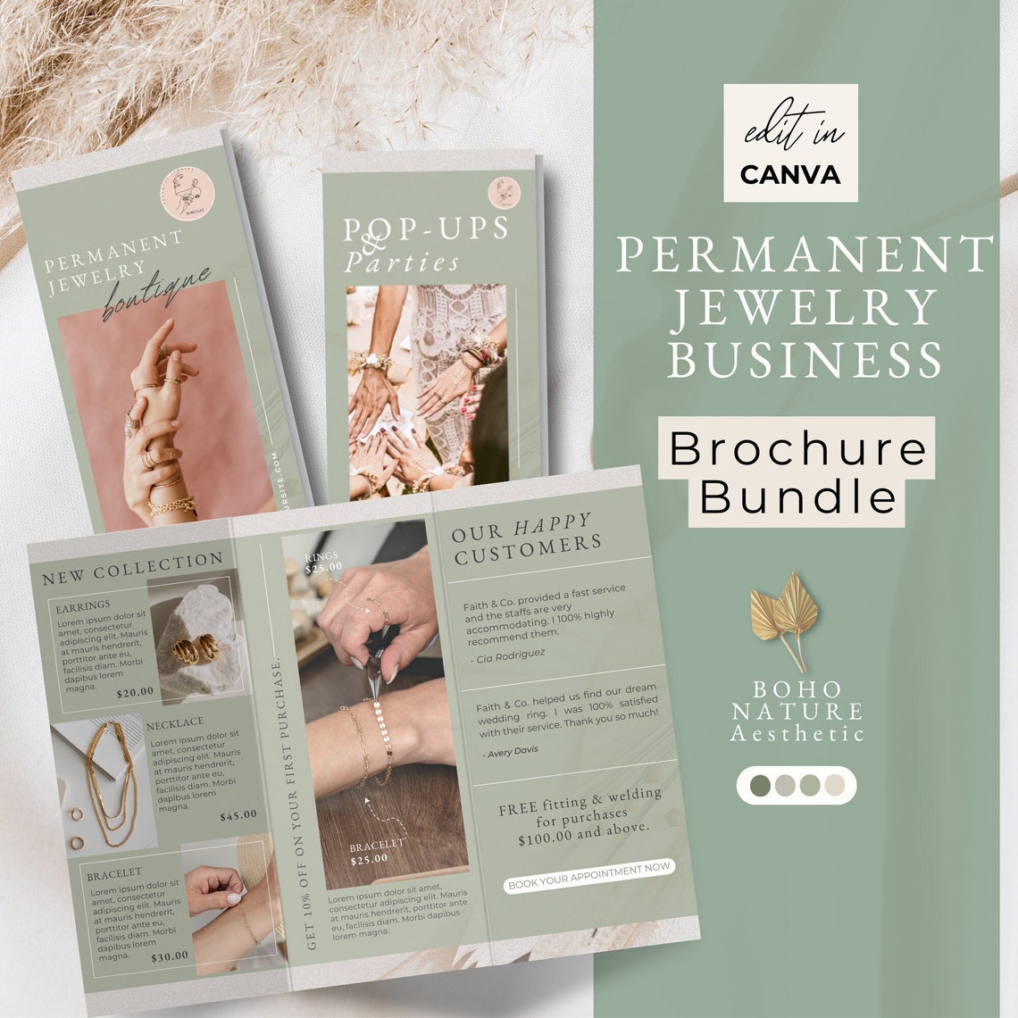 Permanent Jewelry Brochure, Permanent Jewelry Wedding Event, Permanent ...
