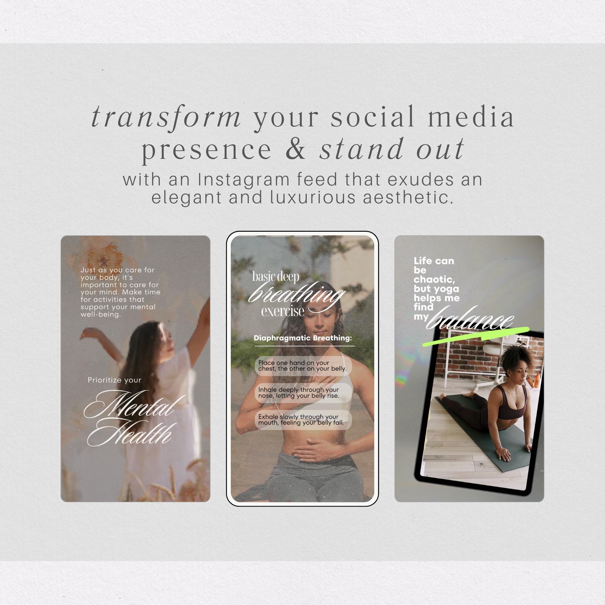 Yoga Teacher Instagram Reels Template, Wellbeing Canva Instagram Reels ...