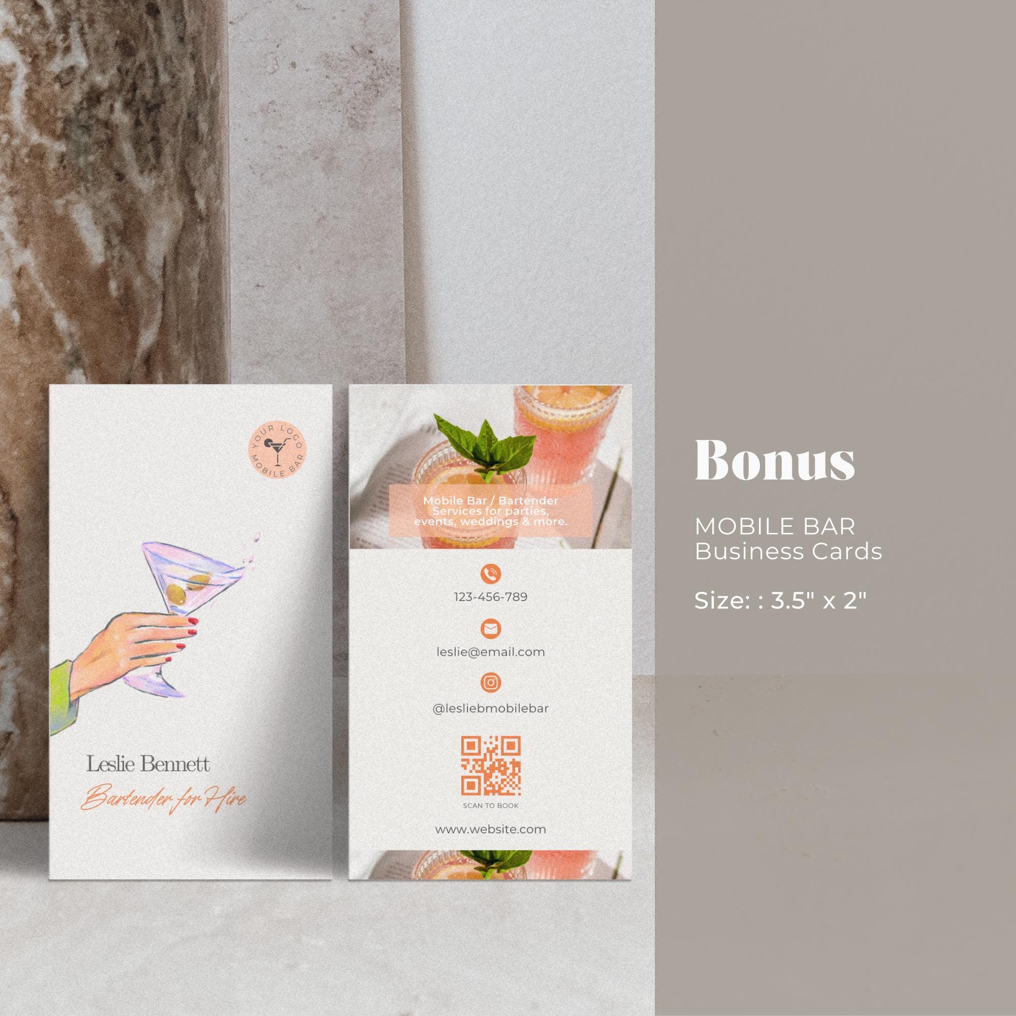 Mobile Bar Trifold Brochure Template, Trifold Brochure With Bar ...