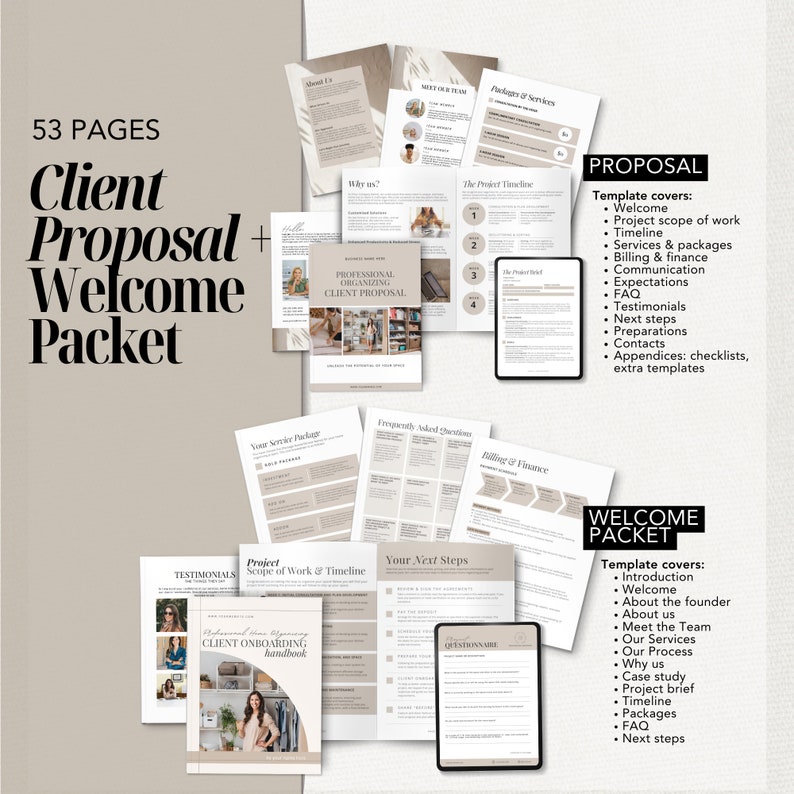 Professional Organizing Business Template Bundle With Instagram Posts ...