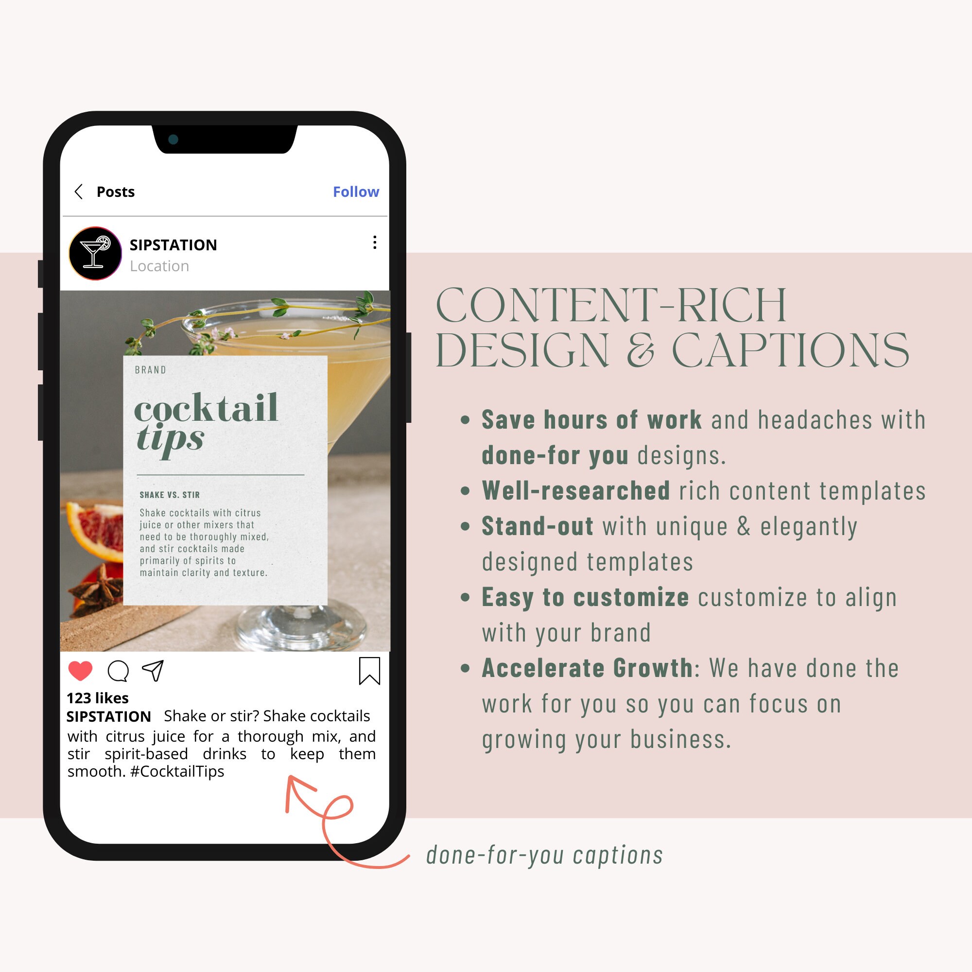 Mobile Bar Instagram Post Templates, Bartender Social Media - Etsy