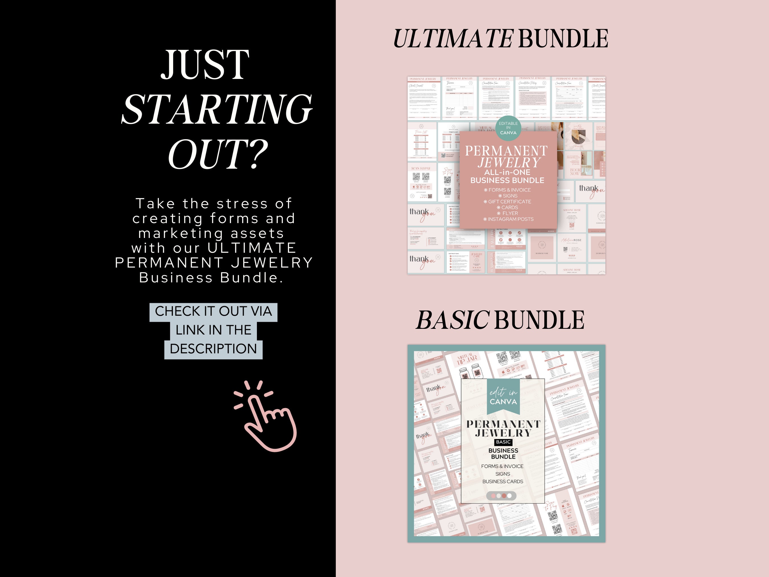 Permanent Jewelry Instagram Posts Editable Permanent Jewelry Social ...