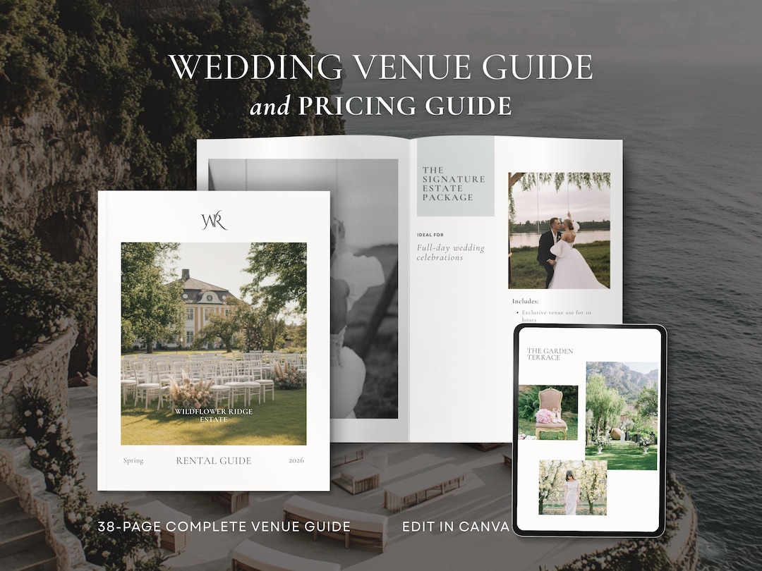 Wedding Venue Pricing Guide, Editable Canva Event Venue Rental Catalog ...