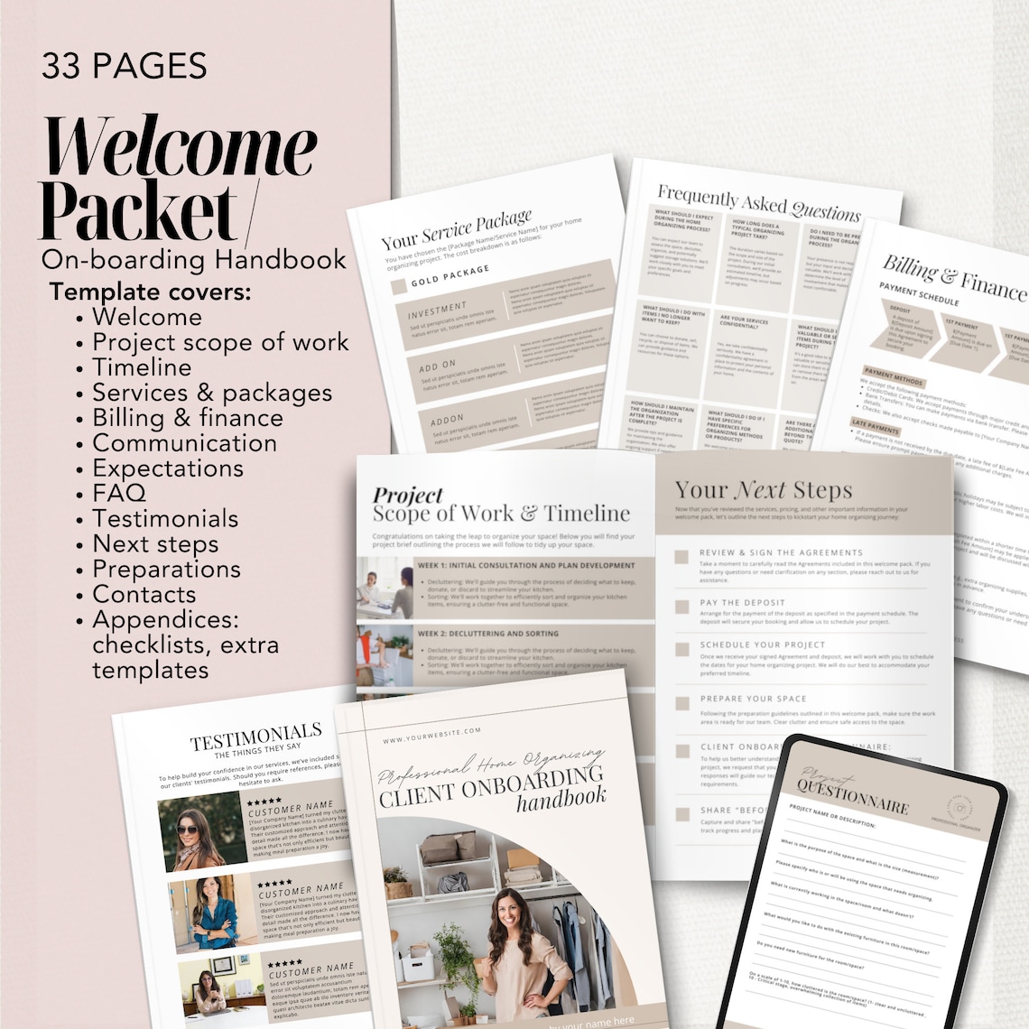 Professional Organizer Forms Bundle With Home Organizer Flyer ...