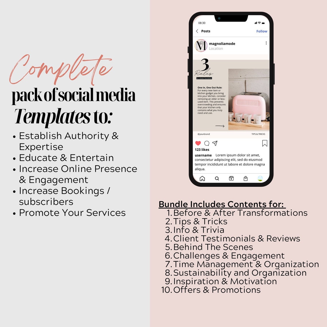 Home Organizing Instagram Post, Home Organization Instagram Templates ...