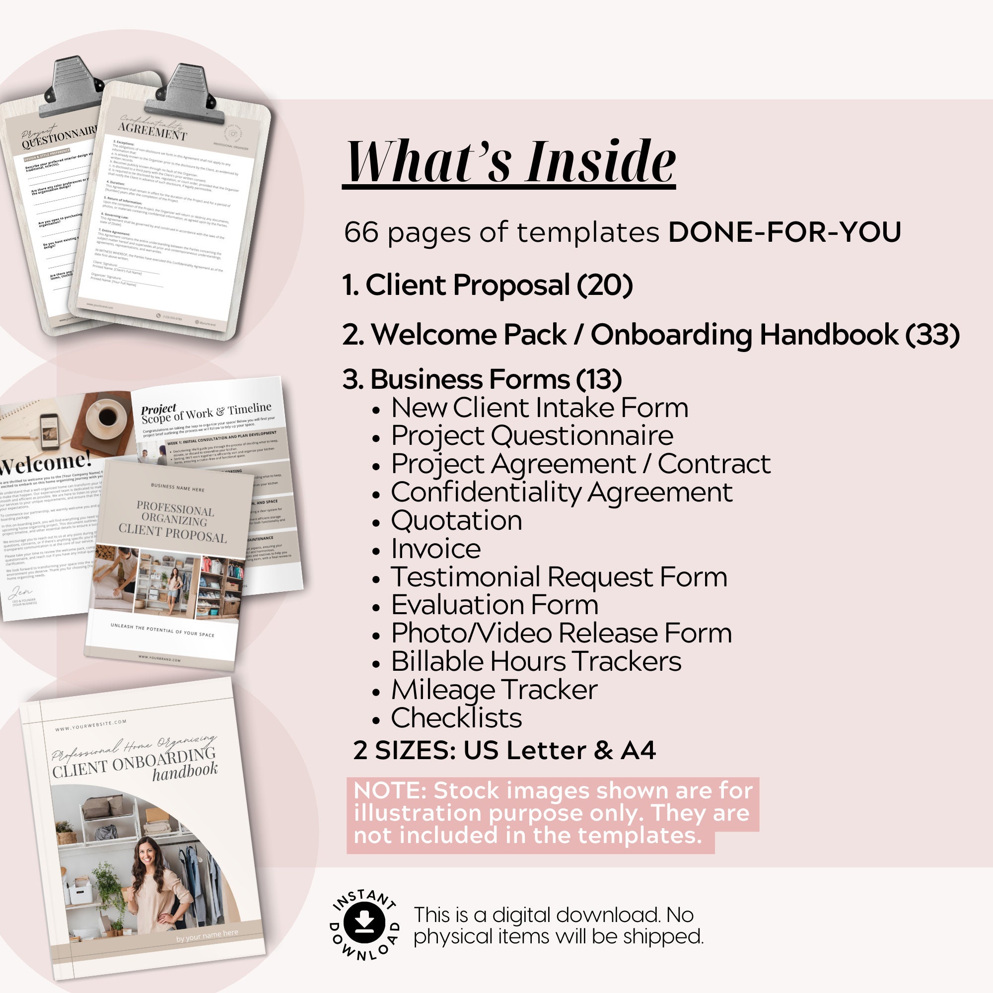 Professional Organizer Templates With Home Organizer Contract ...