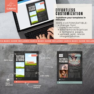Tattoo Artist Flyer Bundle, Editable Canva Flyer Template, Flyer ...