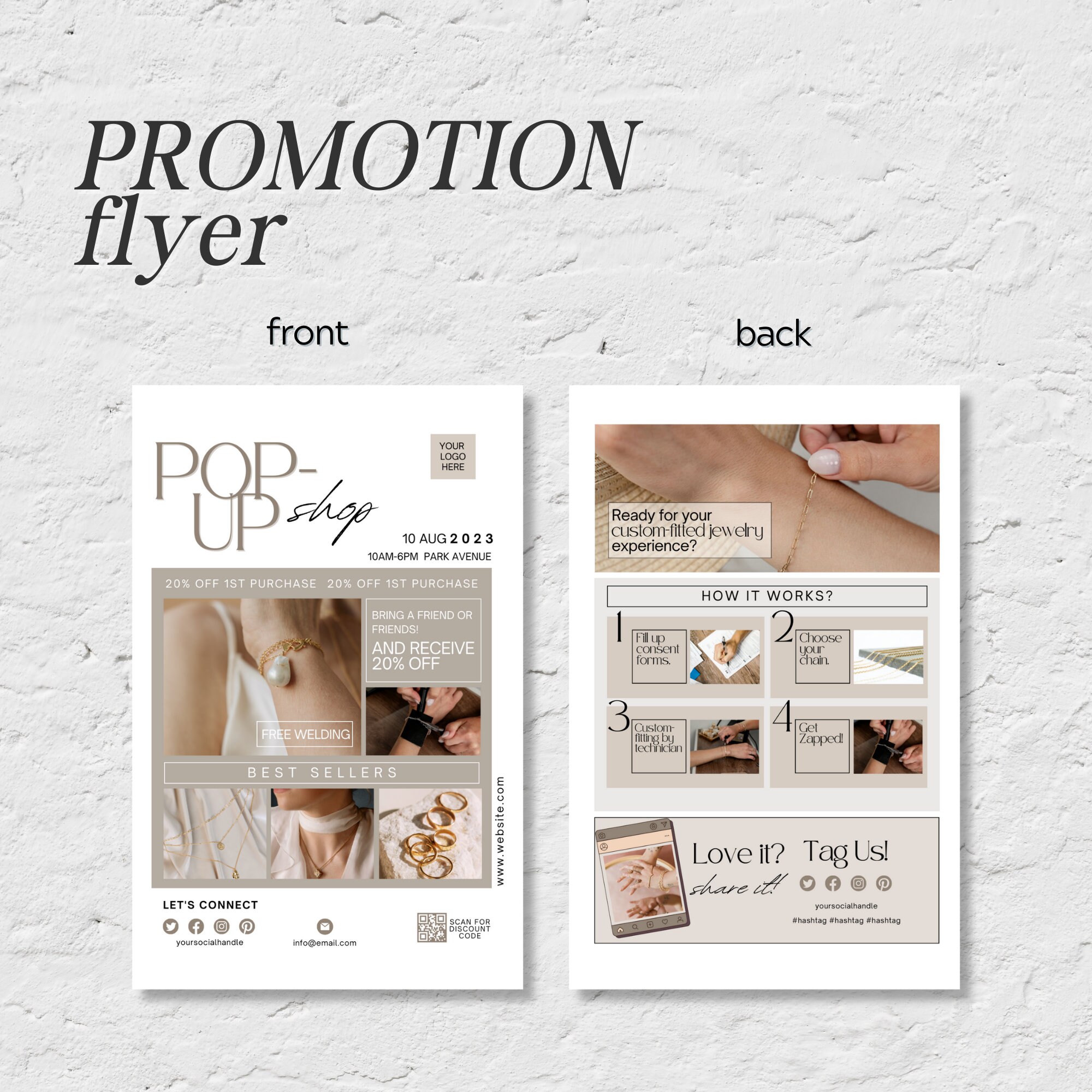 Permanent Jewelry Flyer Bundle, Business Starter Pack, Permanent ...