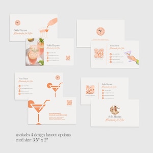 Mobile Bar Business Card Template, Editable Digital Business Card ...
