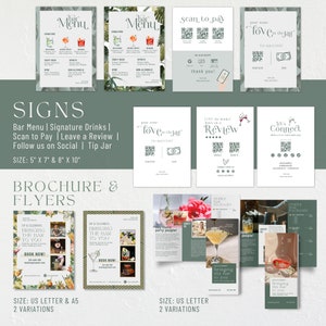 Mobile Bar Template Bundle, Editable Canva Templates, Mobile Bartending ...