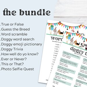 Dog Birthday Party Games Printable Puppy Party Games Puppy Shower Games ...