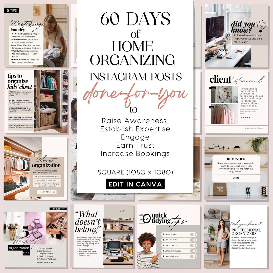 Home Organizing Instagram Post, Home Organization Instagram Templates ...