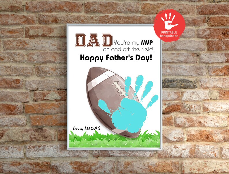 Father's Day Handprint Art for Dad Birthday Dad 1st - Etsy
