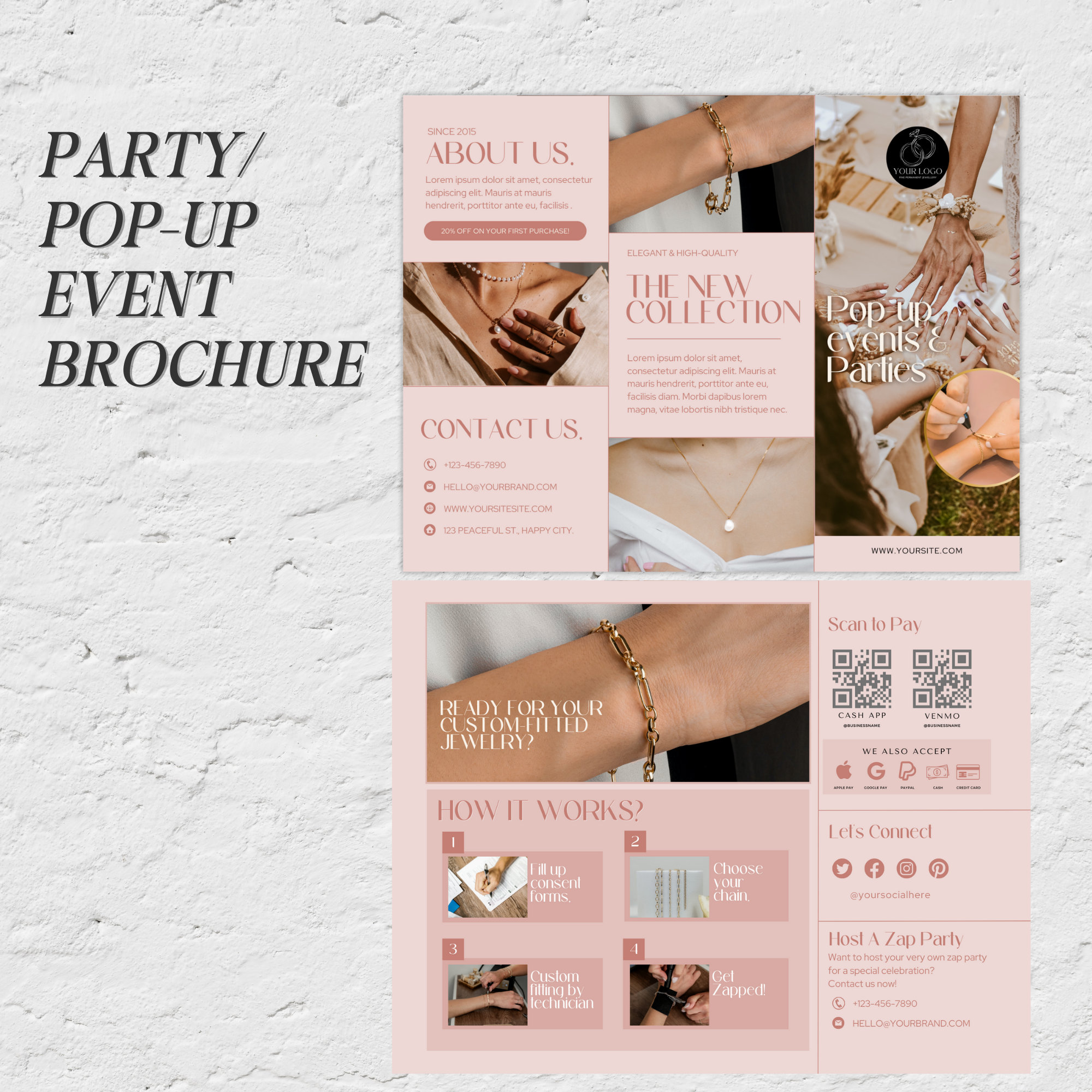 Permanent Jewelry Brochure, Permanent Jewelry Wedding Event, Permanent ...