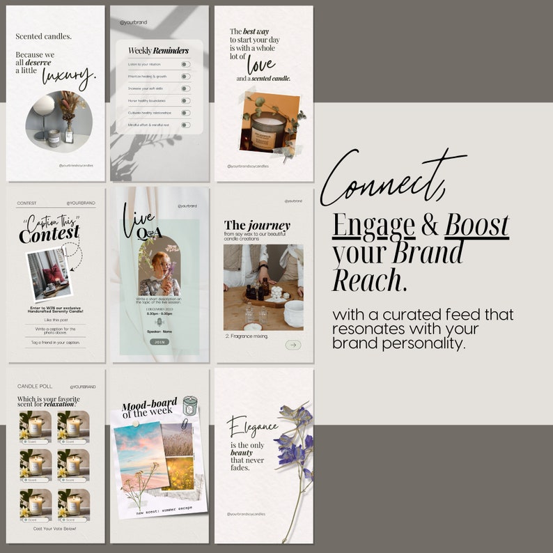Candle Business Instagram Story Template Pack, Candle Business ...