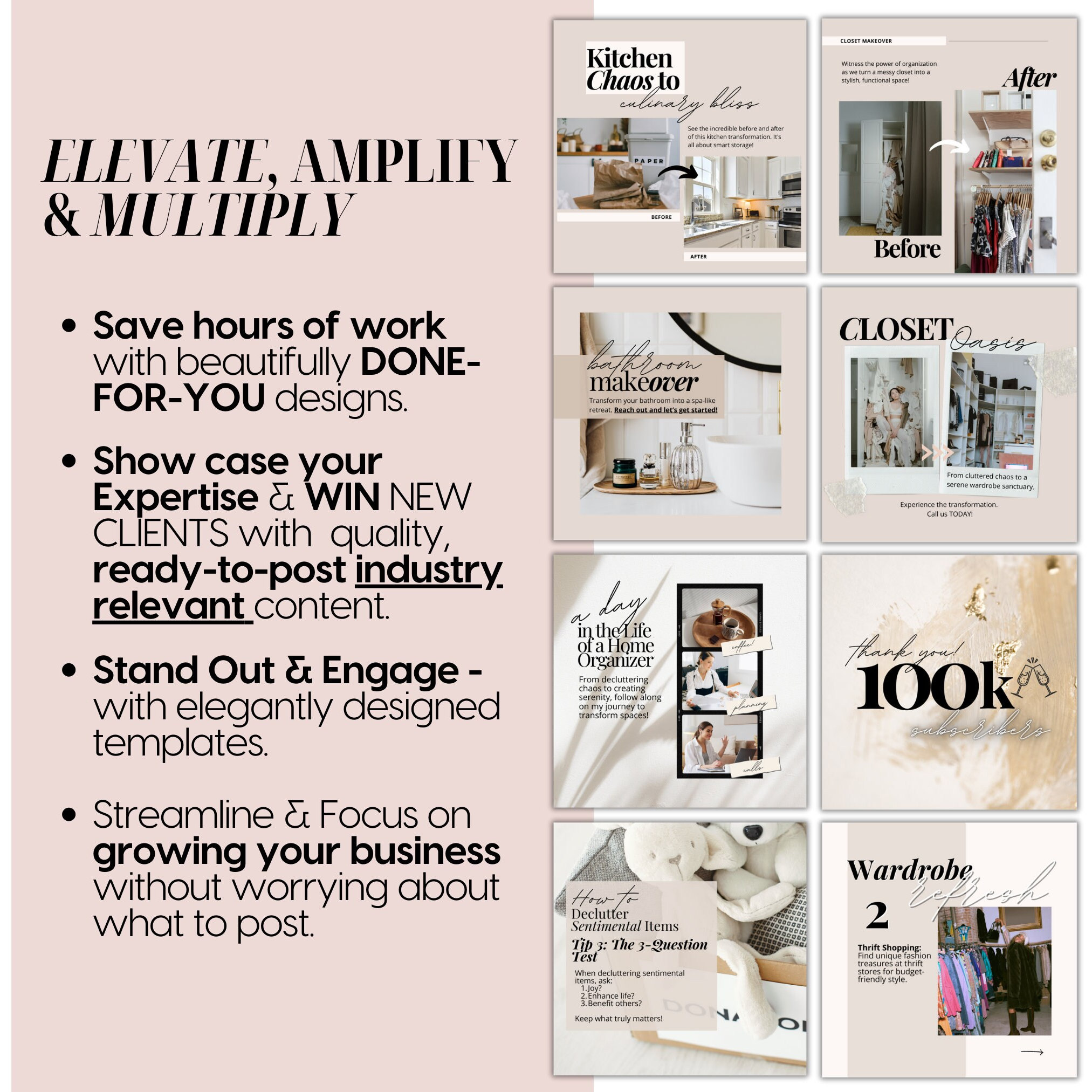 Home Organizing Instagram Post, Home Organization Instagram Templates ...