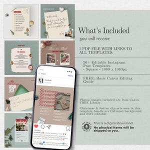 12 Days of Christmas Instagram Templates for Retail Shops, Editable ...