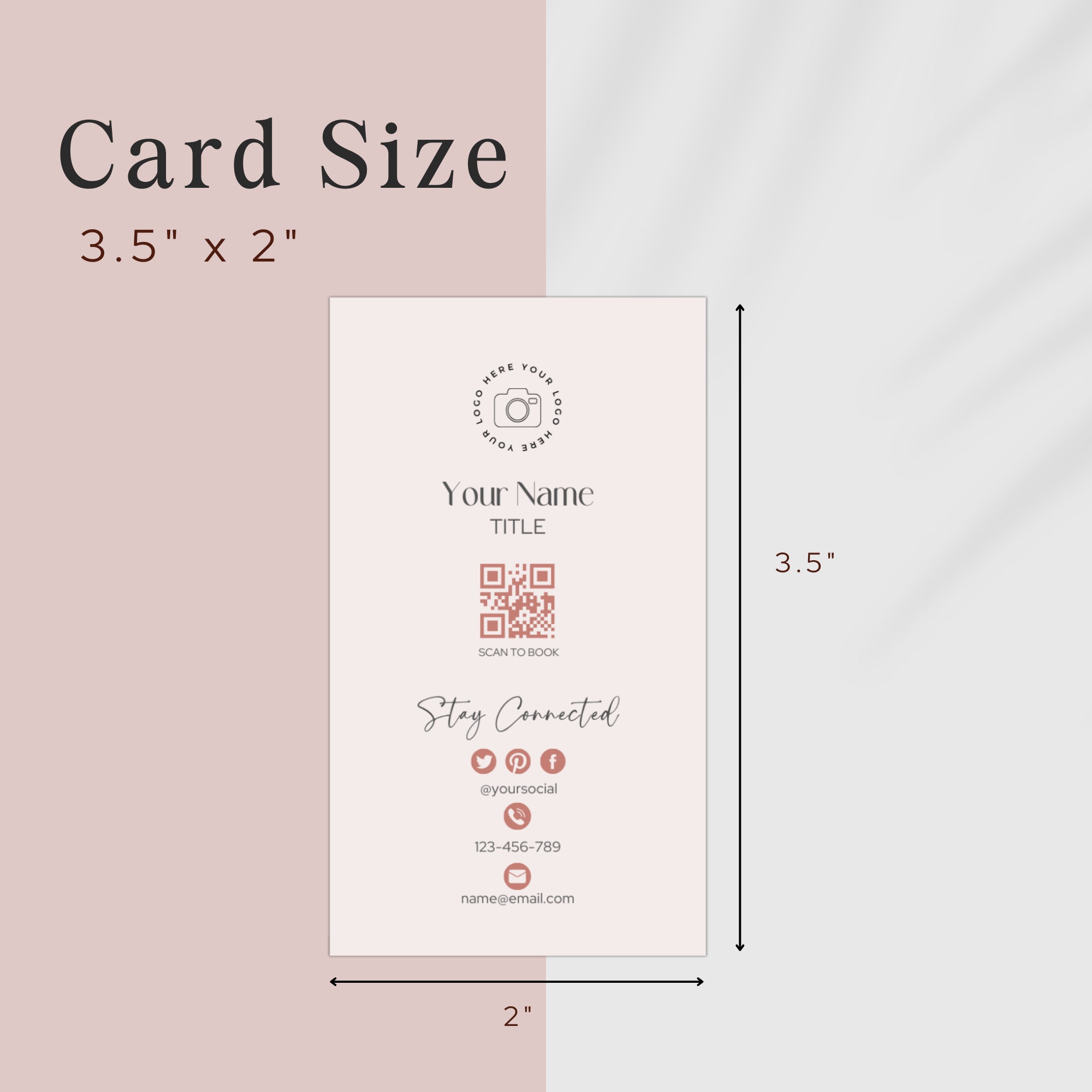 Pink Permanent Jewelry Business Card, Instagram Business Card Template ...