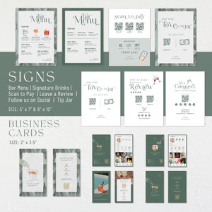 Mobile Bar Contract Template Bundle, Mobile Bartender Editable Canva ...