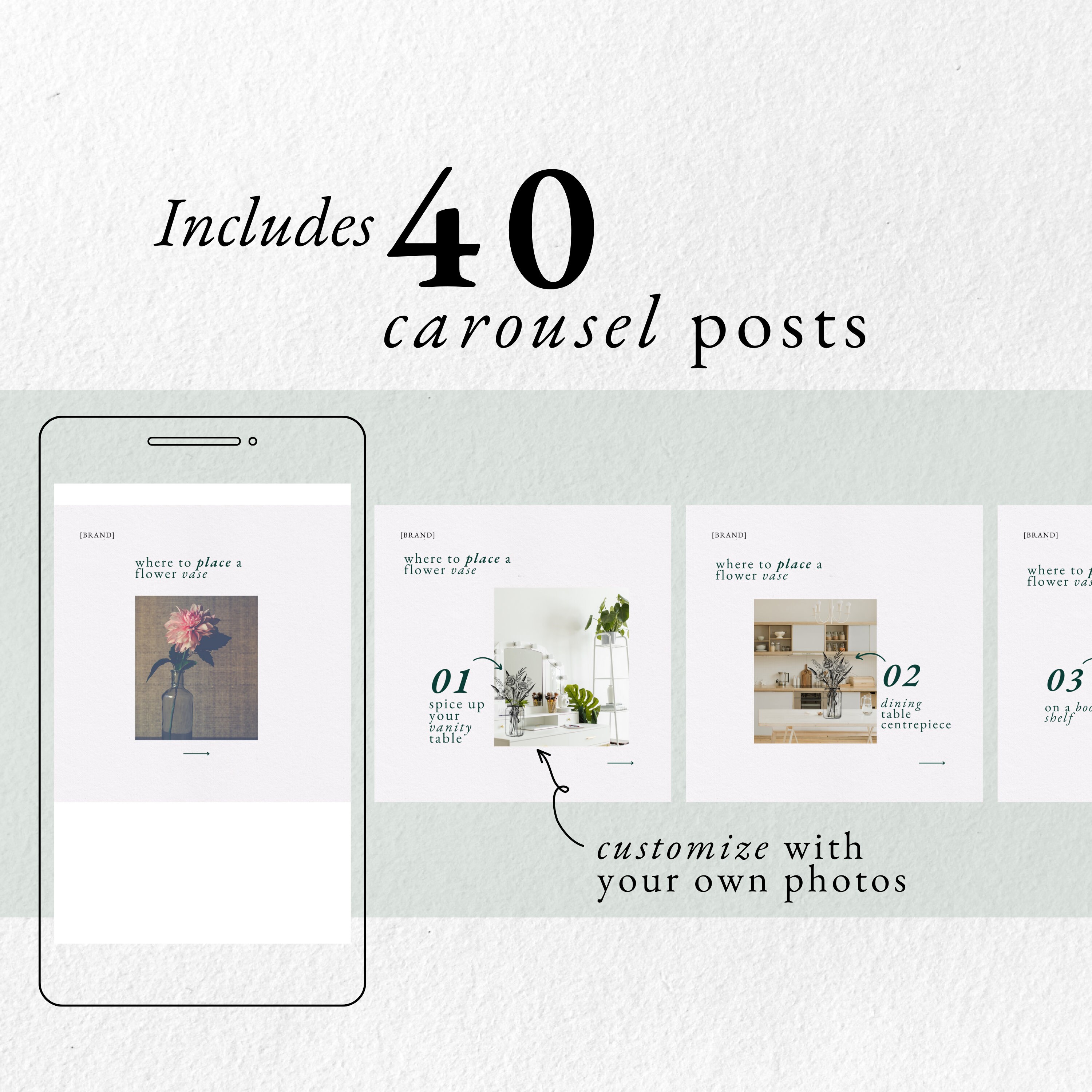 150 Florist Instagram Post Template, Canva Social Media Template ...