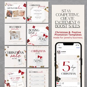 12 Days of Christmas Instagram Templates for Retail Shops, Editable ...