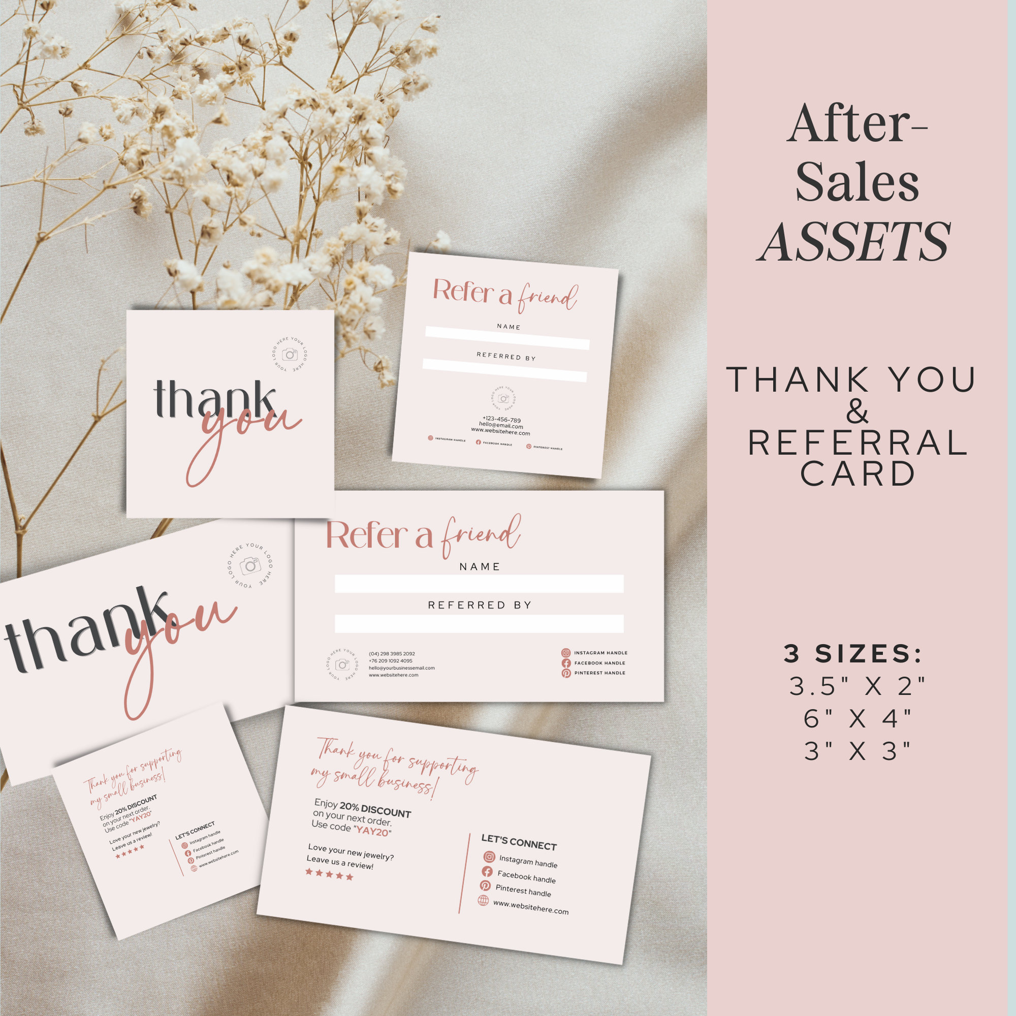 Permanent Jewelry Care Card Bundle, Permanent Jewelry Business Cards ...