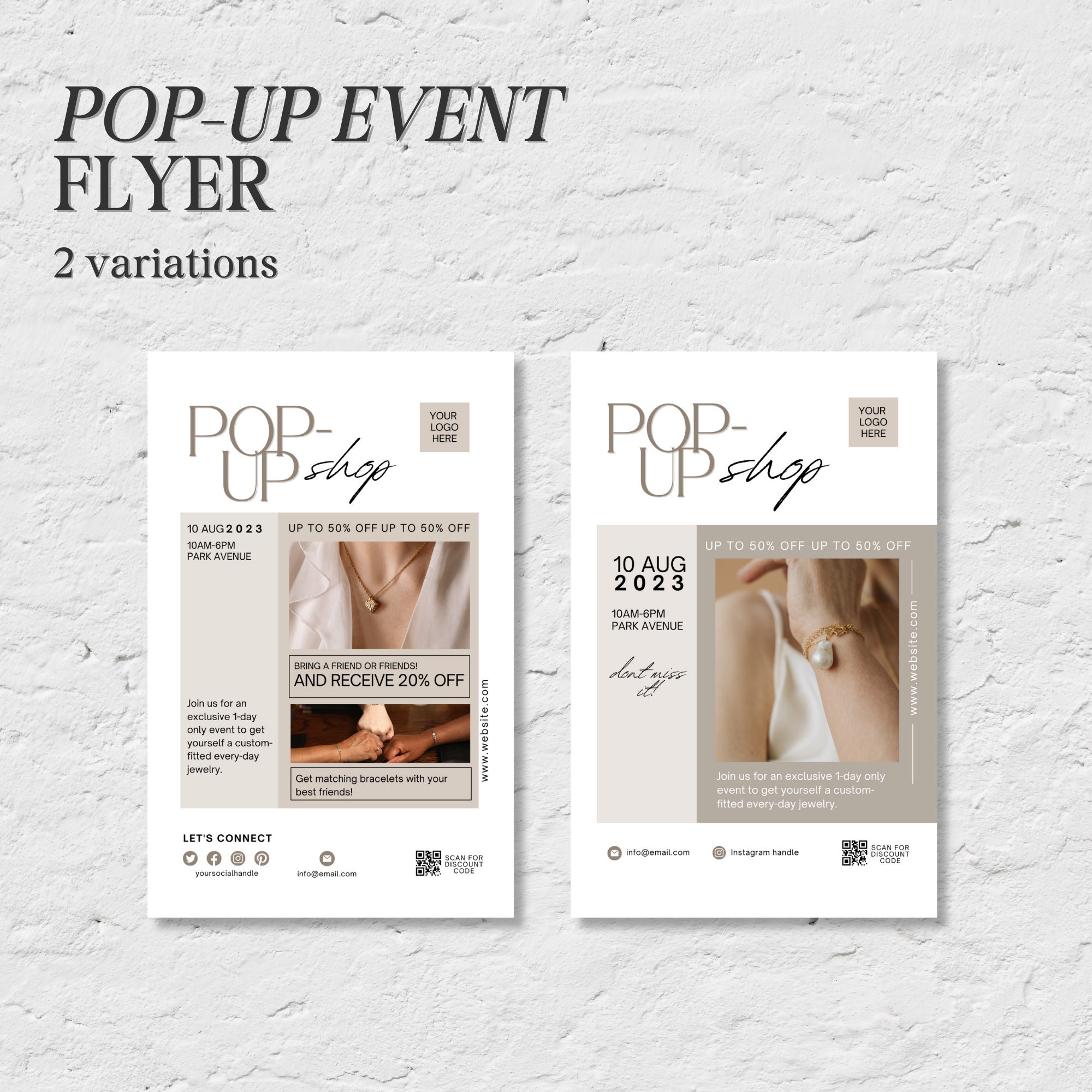 Permanent Jewelry Flyer Bundle, Business Starter Pack, Permanent ...