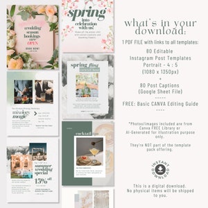 Mobile Bar Instagram Templates, Bar Tender Social Media Template, Canva ...