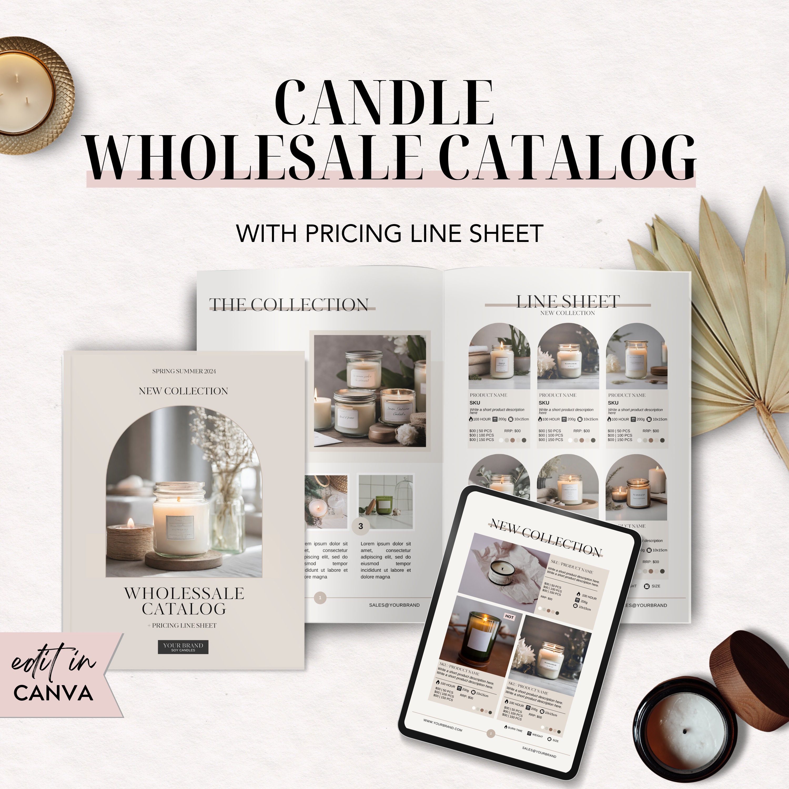 BOHO Candle Wholesale Catalog, Candle Wholesale Catalog Template ...