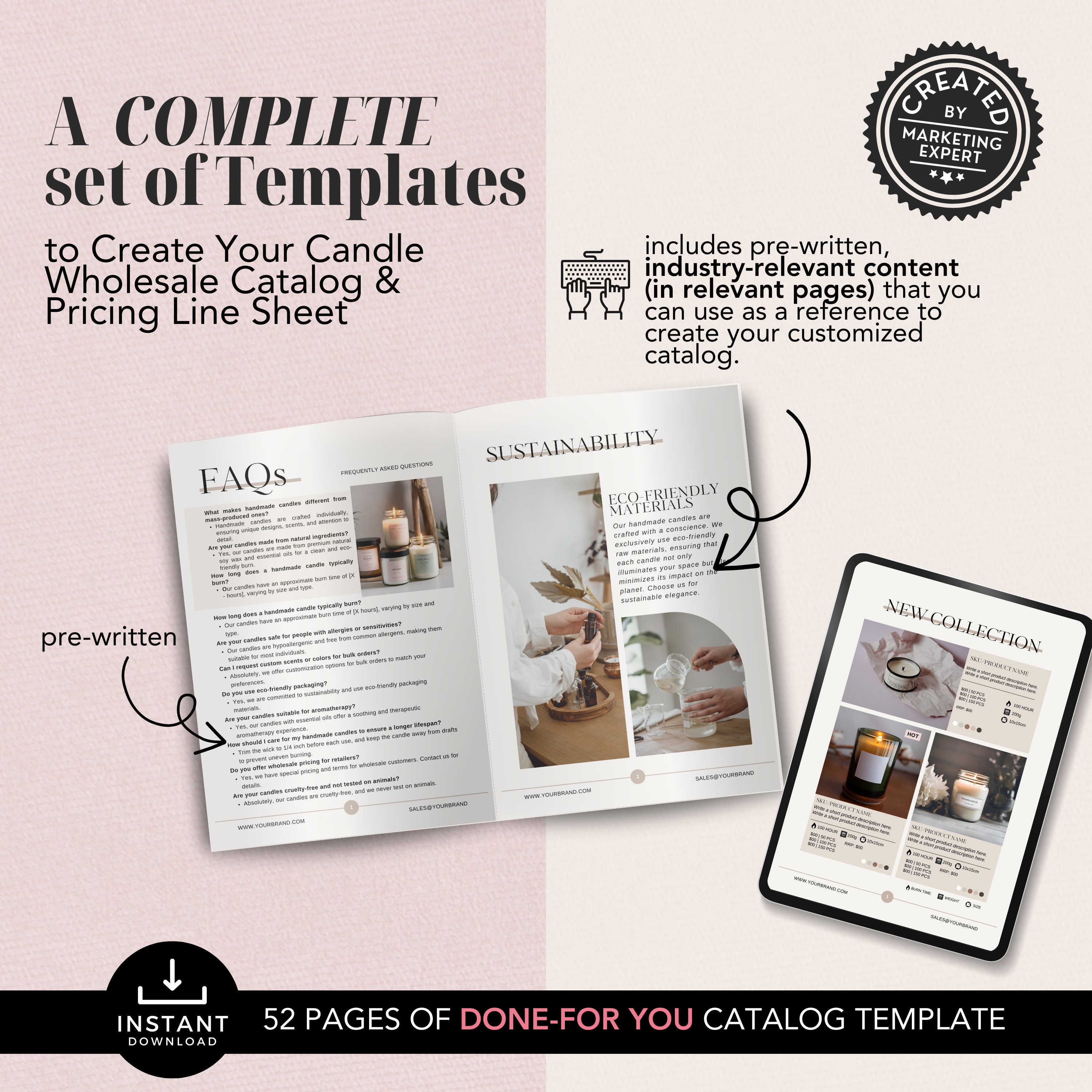 BOHO Candle Wholesale Catalog, Candle Wholesale Catalog Template ...