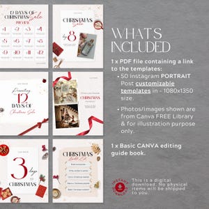 12 Days of Christmas Instagram Templates for Retail Shops, Editable ...