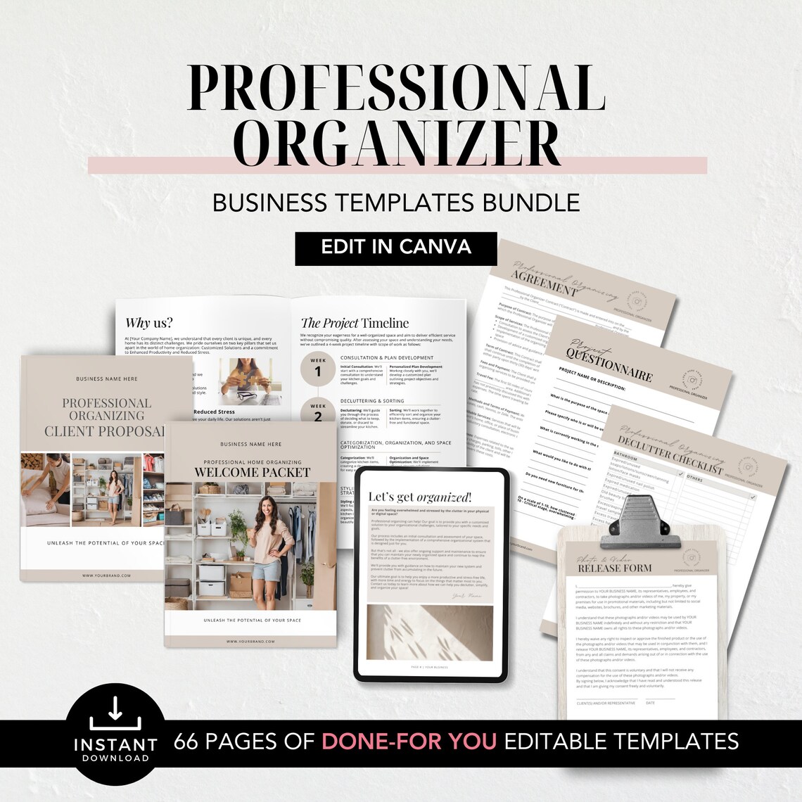 Professional Organizer Templates With Home Organizer Contract ...