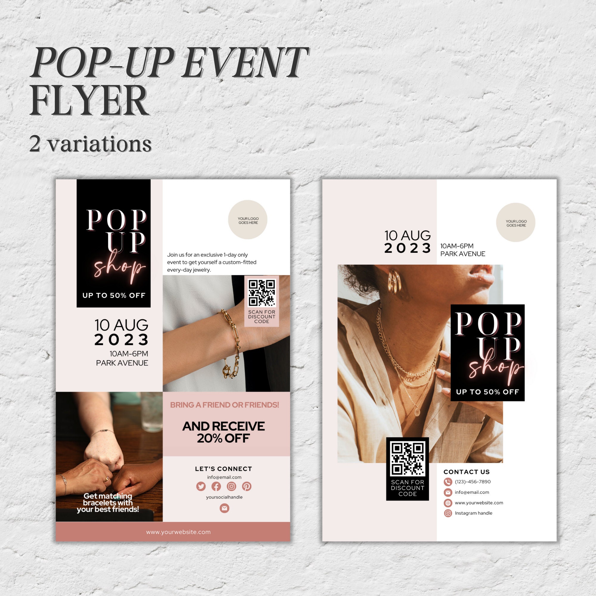 Permanent Jewelry Flyer, Permanent Jewelry Pop up Flyer, Business Flyer ...
