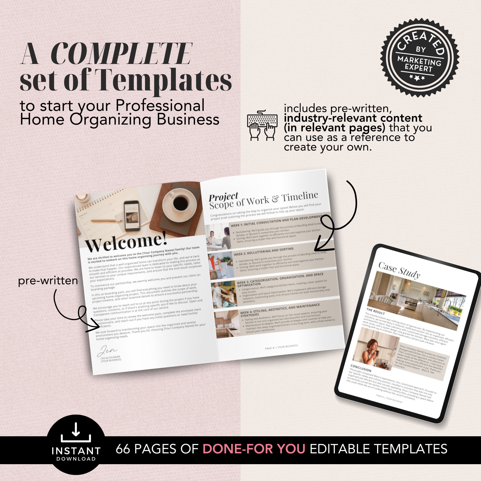 Professional Organizer Templates With Home Organizer Contract ...