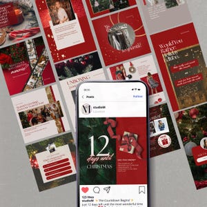 Christmas Instagram Templates, Canva Holiday Social Media Templates ...