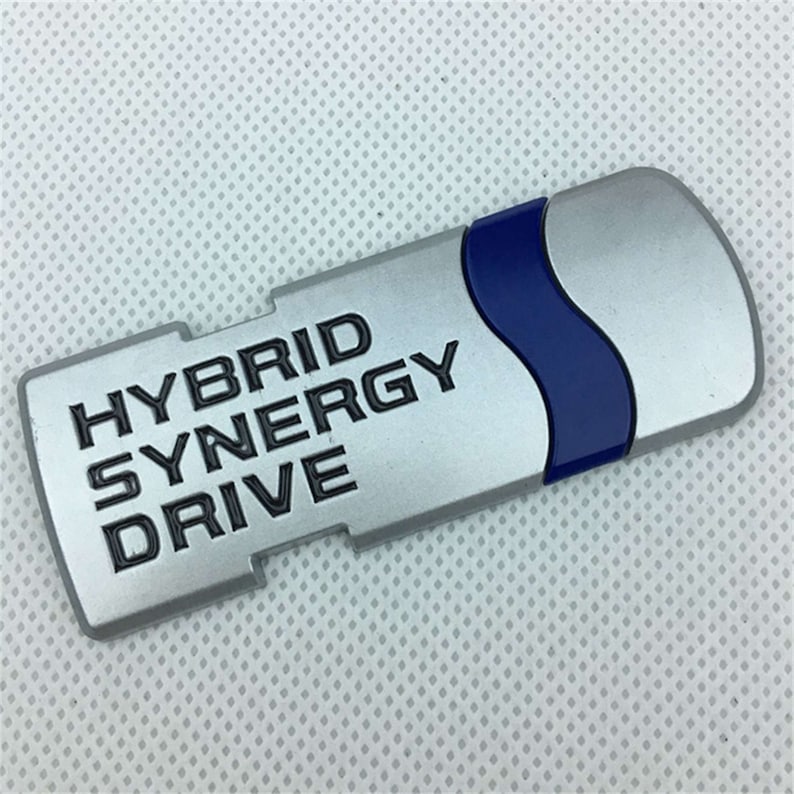 Toyota Emblem, HYBRID Car Sticker, Metal Decal, Car Tail Emblem for ...