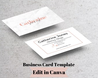 Printable Business Card Template, Business Card Template, Instant ...
