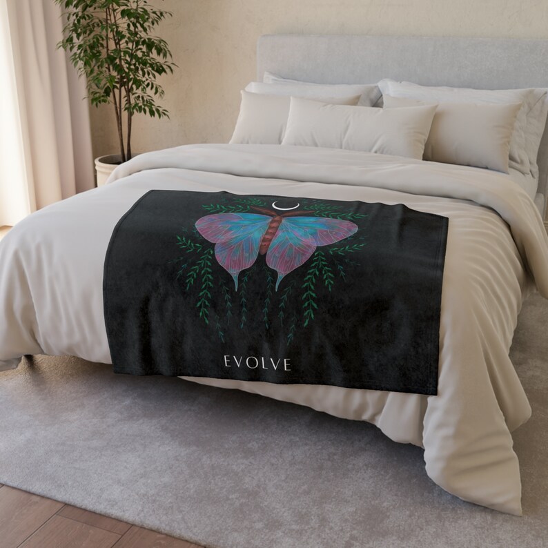 Butterfly Graphic Fleece Blanket: Cozy Polyester Minky Blanket - Etsy