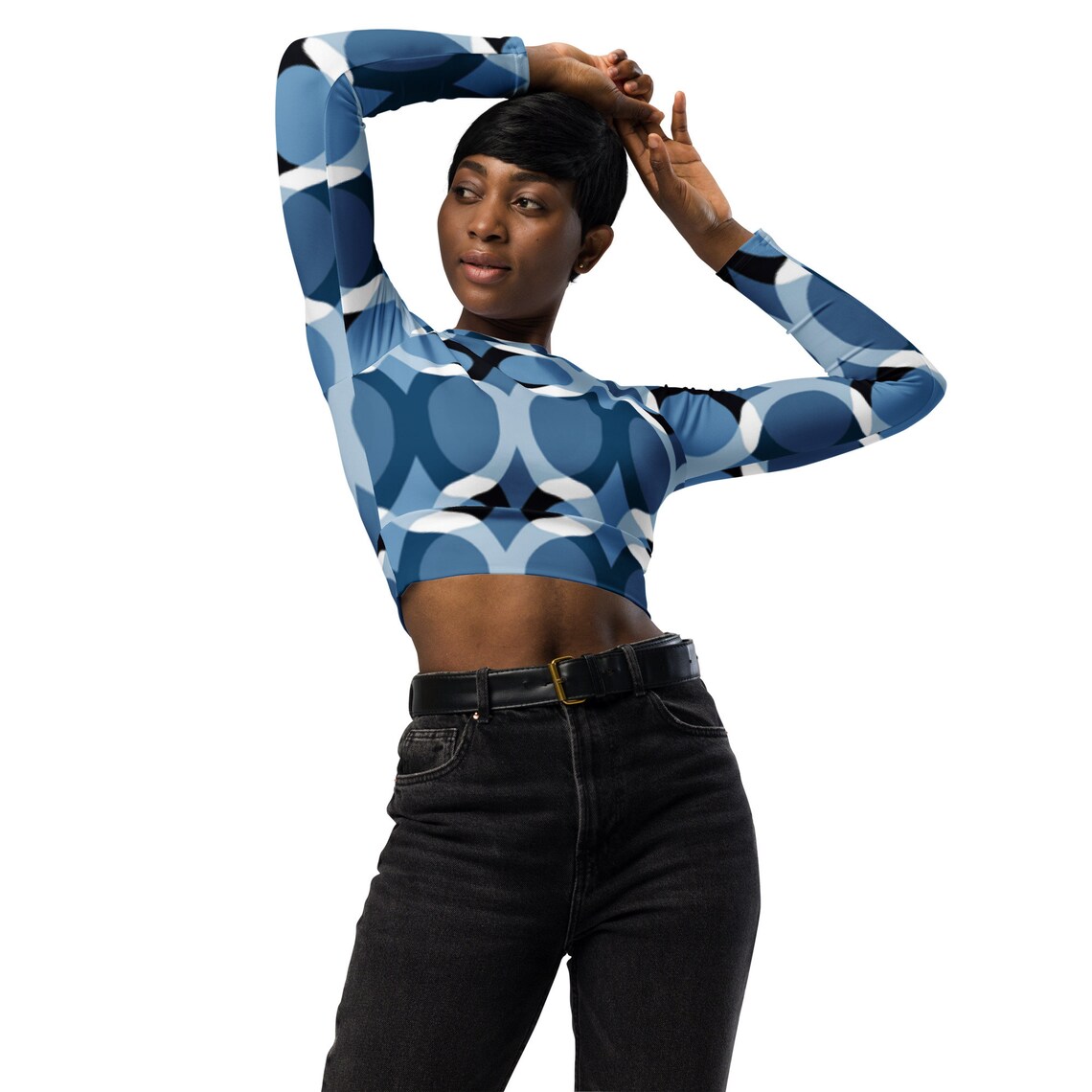 Recycled Long-sleeve Crop Top - Etsy