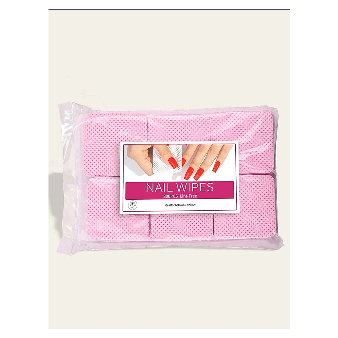 300 Pcs Lint Free Nail Wipes/pads, Nail Polish Remover, Super Absorbent ...