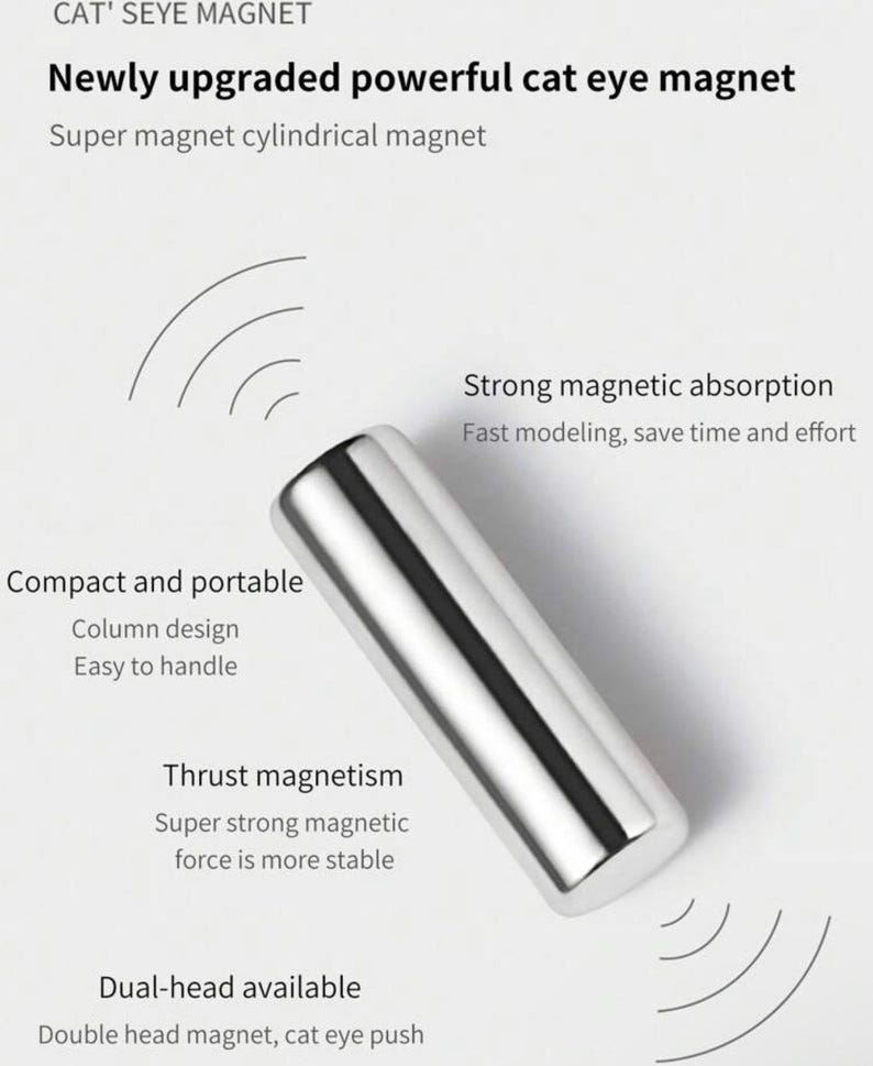 Cat Magnetic Tools, Cat Eye Nail Polish Gel Magnets, 9 Pcs Magnetic ...