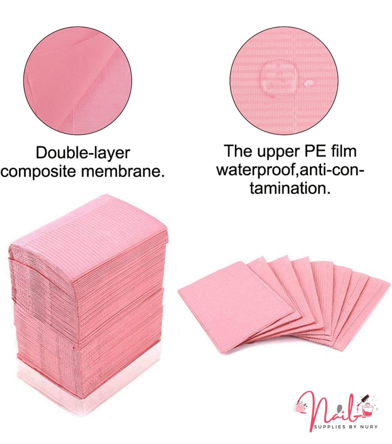 20 Pcs Disposable Nail Art Table Towels, Nail Art, Table Cover Sheet ...