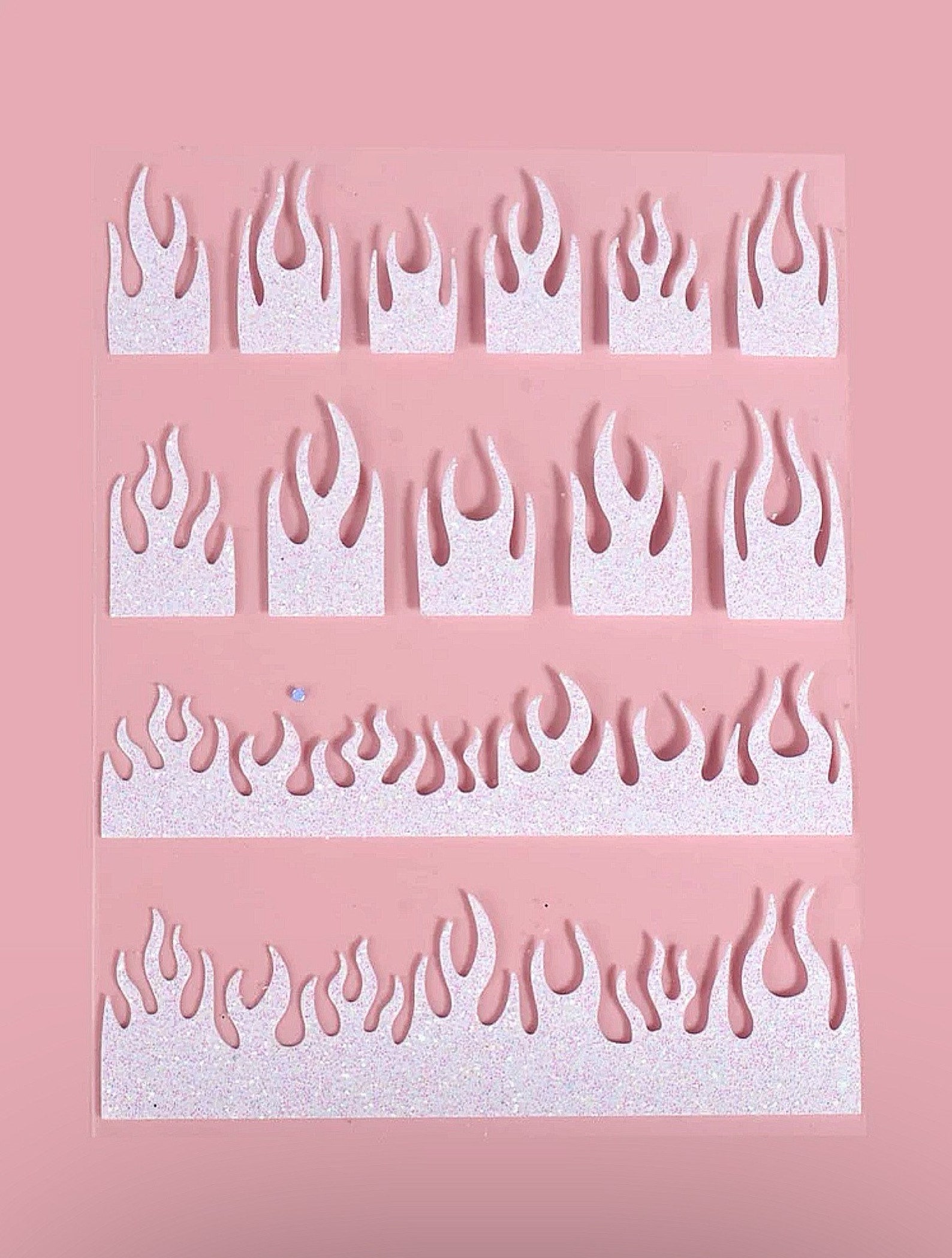 3D Fire Nail Stickers, Flame Nail Decals, Flame Nail Decoration, Nail ...