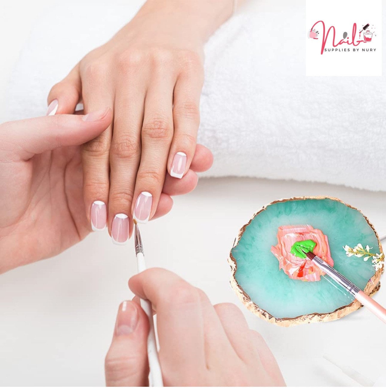 Resin Nail Art Palette, Nail Art Paint Palette, Nail Art Painting Mixed ...